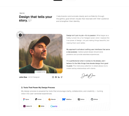 Craft - Shadcn UI Portfolio Template - Shadcn Studio