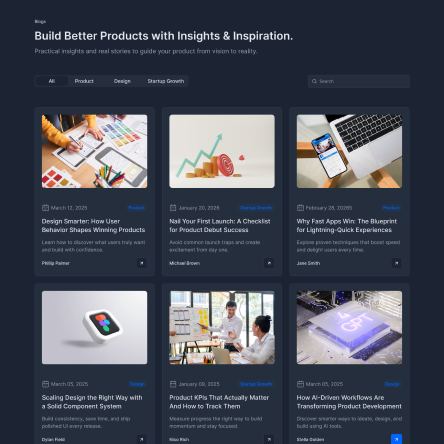Ink - Shadcn UI Blog Template - Free - Shadcn Studio