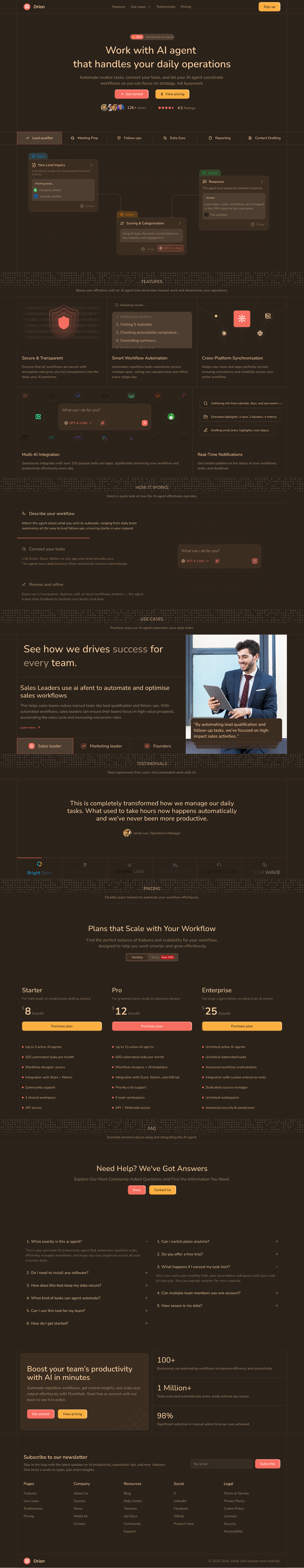 Orion - Shadcn UI AI Agent Template - Shadcn Studio